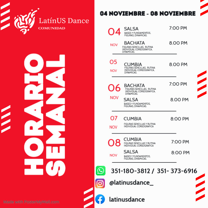 modern minimal timetable event schedule templ | PosterMyWall