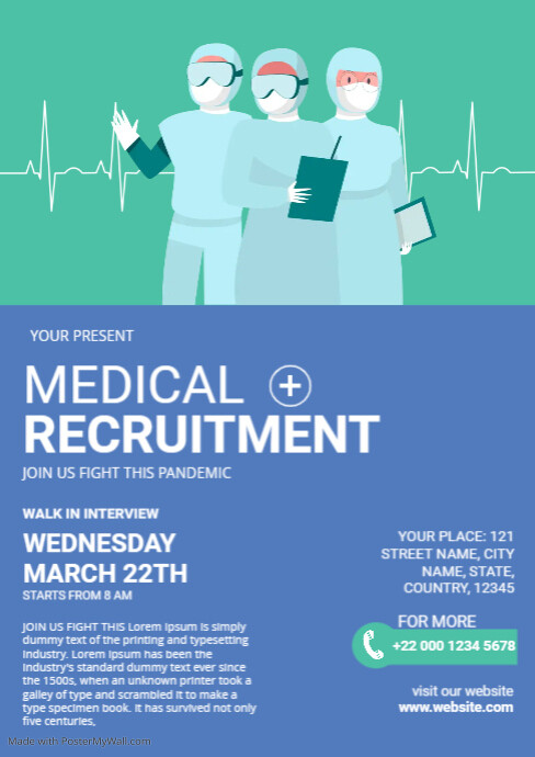 Medical Recruitment Flyer | PosterMyWall