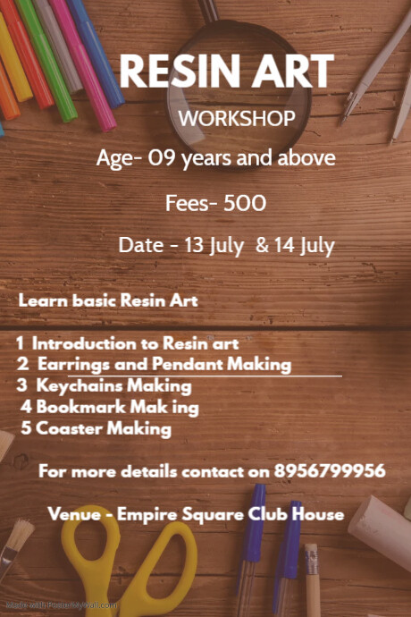 Art Classes Flyer Design Template | PosterMyWall