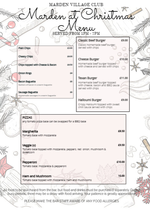 Christmas Menu Board White | PosterMyWall
