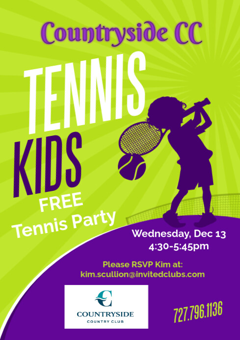 Copy of KIDS TENNIS POSTER | PosterMyWall