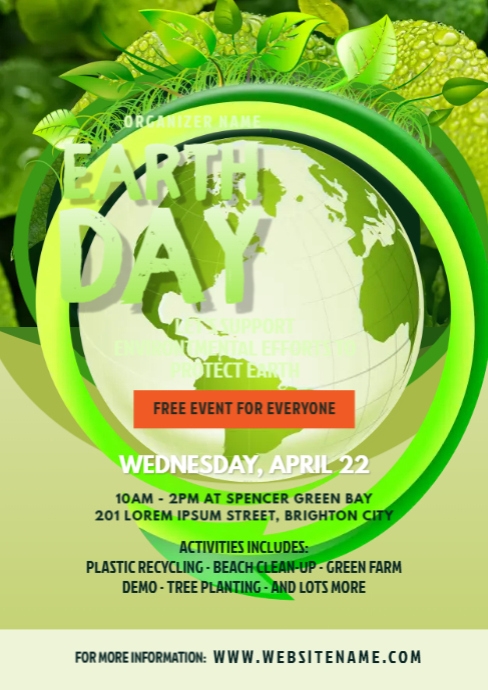 Green Earth Day Flyer (1) Draft | PosterMyWall
