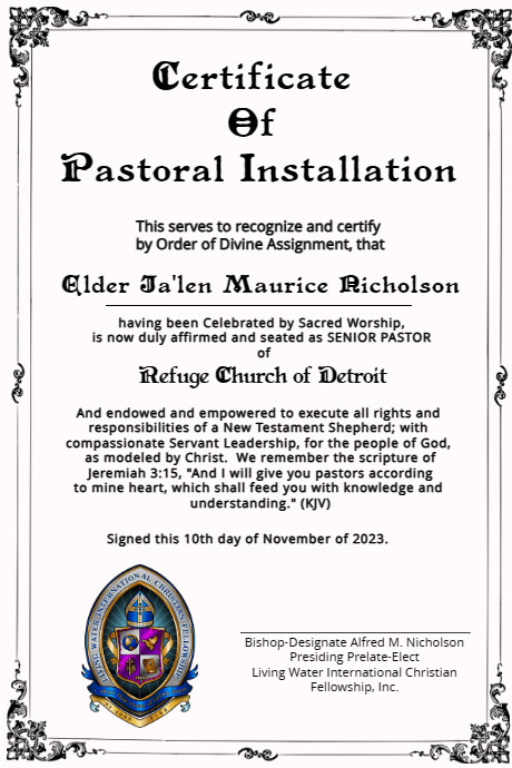 White Black Red Stamp Certificate Ministry Li | PosterMyWall