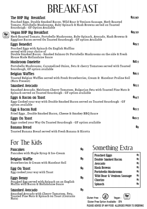 Breakfast menu | PosterMyWall