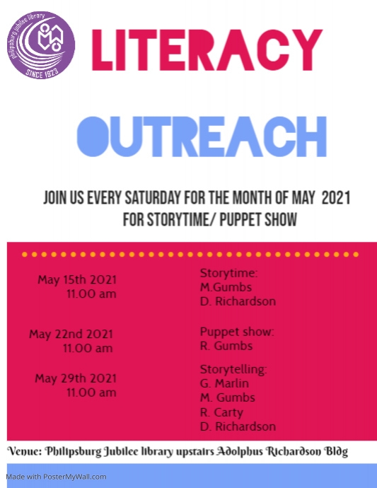 Literacy outreach 2021 | PosterMyWall