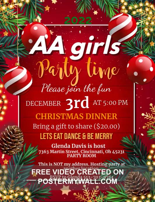 AA girls, merry chritsmas, christmas holiday | PosterMyWall