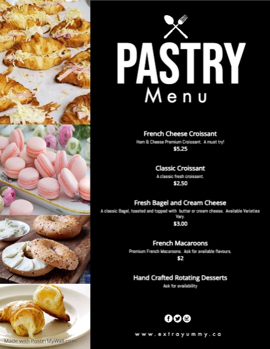 Copy of Pastry Menu | PosterMyWall