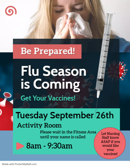 Flu Shot Campaign Flyer | PosterMyWall