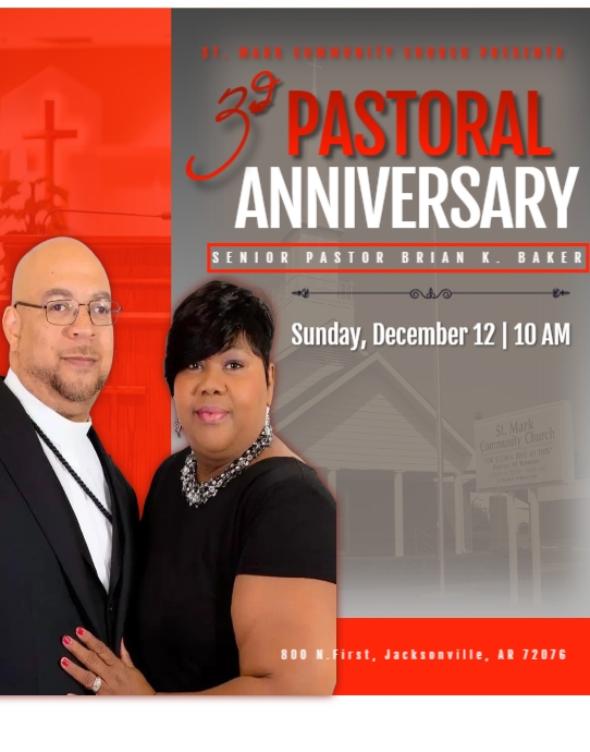 Portrait Pastor Anniversary Postcard | PosterMyWall
