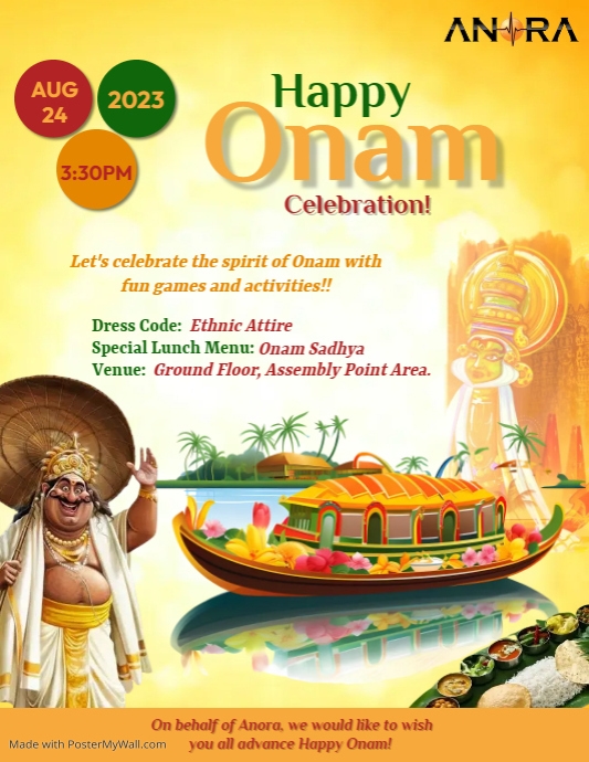 Onam Festival Celebration template | PosterMyWall