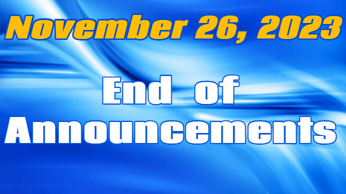 GBC Announcement end page 11 26 2023 | PosterMyWall