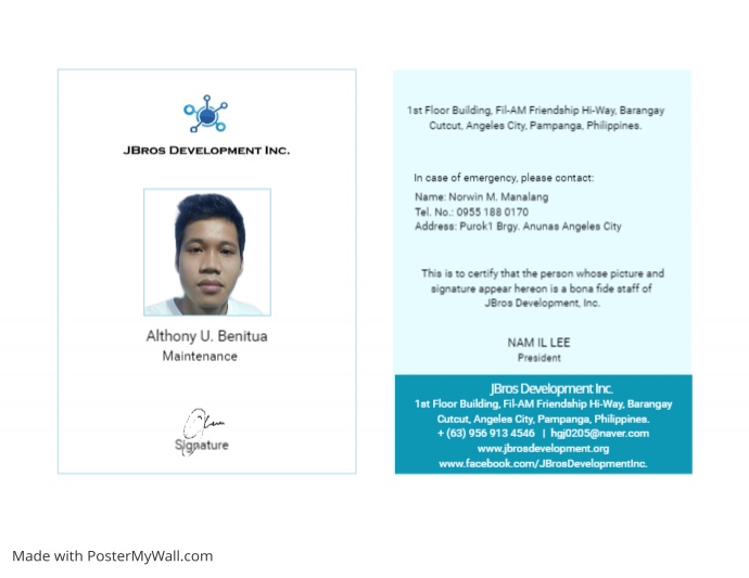 Copy of Copy of Copy of ID Template | PosterMyWall