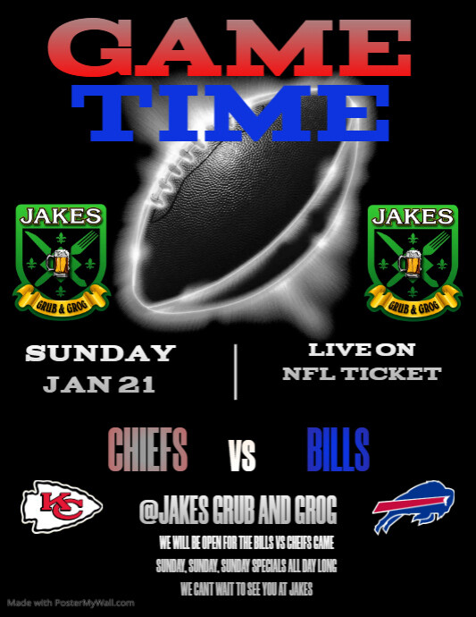 GameTime Football Flyer - football on fire | PosterMyWall