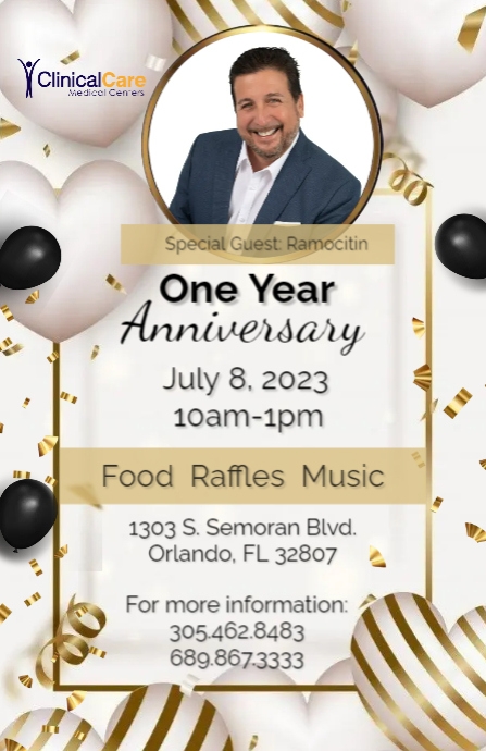 One Year Anniversary SPA | PosterMyWall