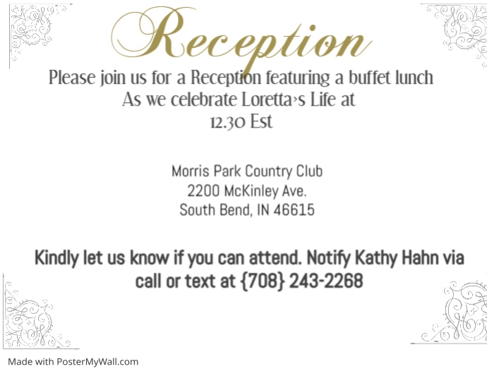 Reception invitation Template | PosterMyWall