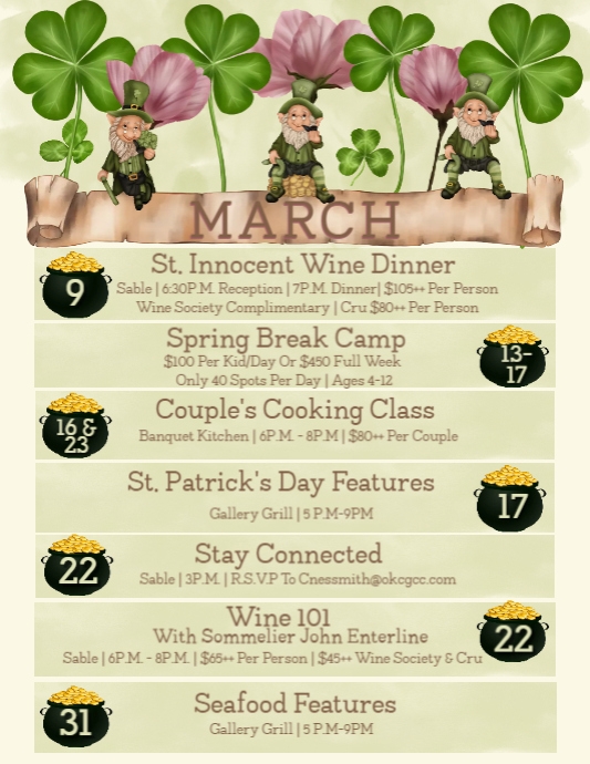 March Upcoming Events 2023 | PosterMyWall