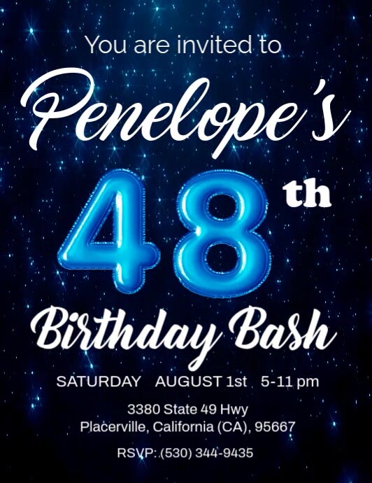 48th bday Template | PosterMyWall