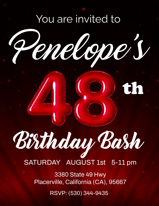 48th birthday Templat | PosterMyWall