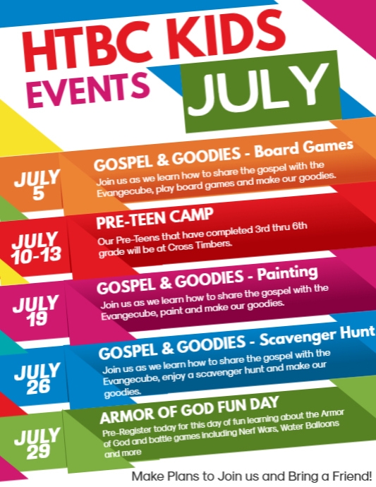 Copy of Upcoming Events - July | PosterMyWall
