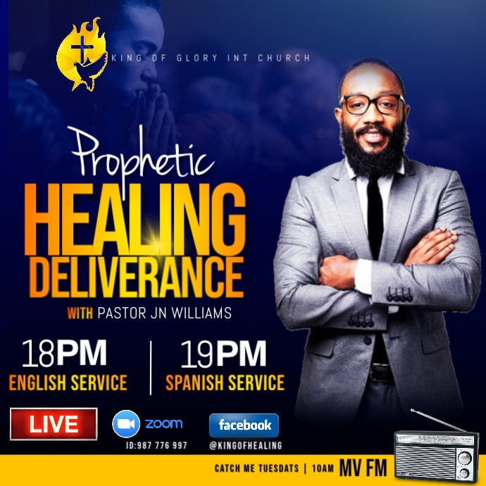 Copie de prophetic healing deliverance flyer | PosterMyWall