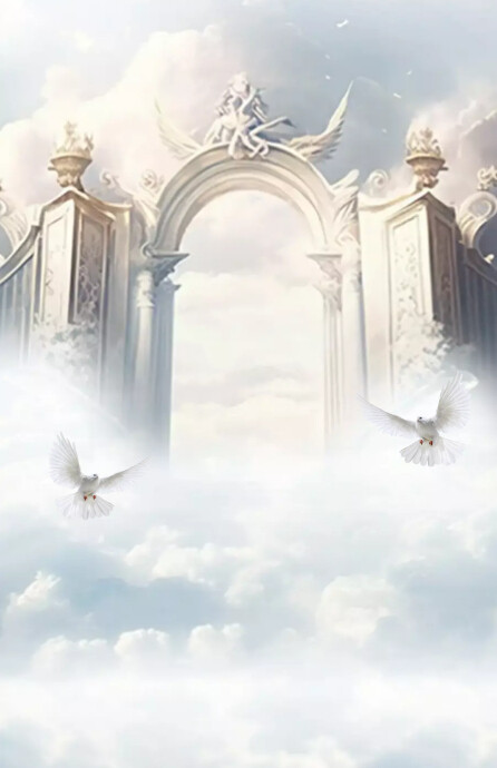 Heavenly Funeral Invitation Card Template | PosterMyWall