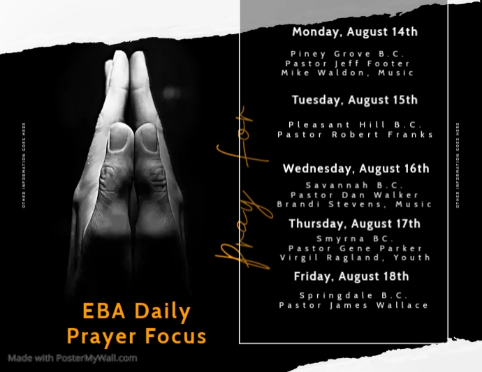 Church Prayer Needs | PosterMyWall