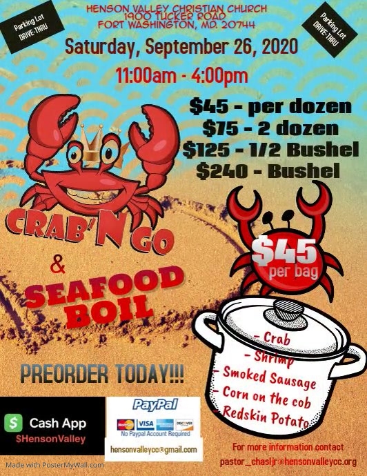 HVCC Crab N GO | PosterMyWall