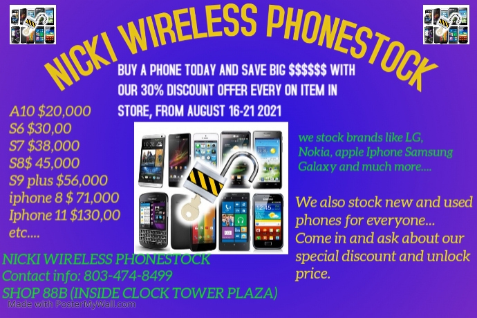 Copy of UNLOCK PHONES | PosterMyWall