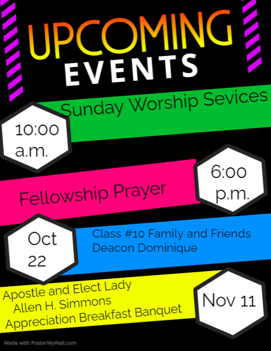 Copy of Upcoming Events Flyer | PosterMyWall