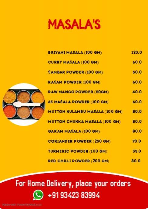 Masala 1 | PosterMyWall