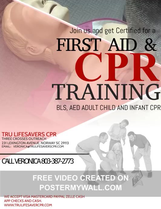 First Aid & CPR Training Video Flyer (1) | PosterMyWall