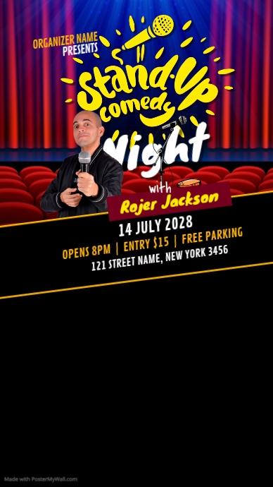 Copia de Copia de Comedy Night Show Ad | PosterMyWall