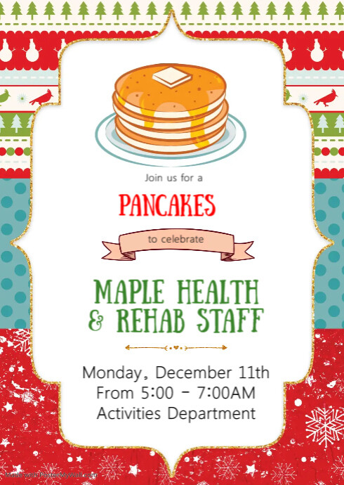 Pancakes for Staff | PosterMyWall