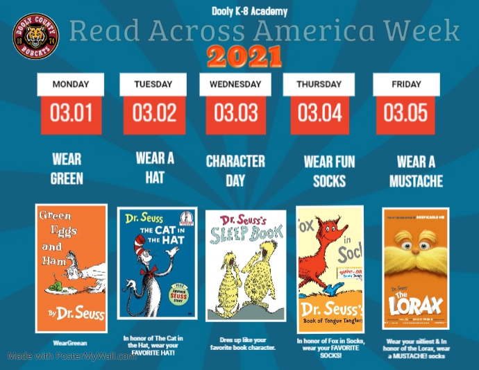 Copy of Read Across America Spirit Week Flyer | PosterMyWall