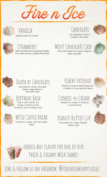 Copy of 7/9 Flavor List | PosterMyWall