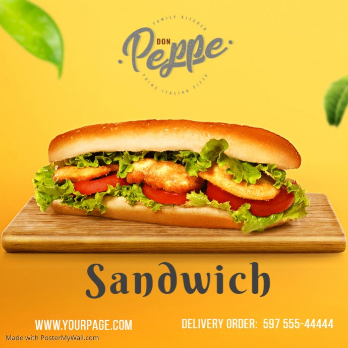 Sandwich Flyer Template | PosterMyWall