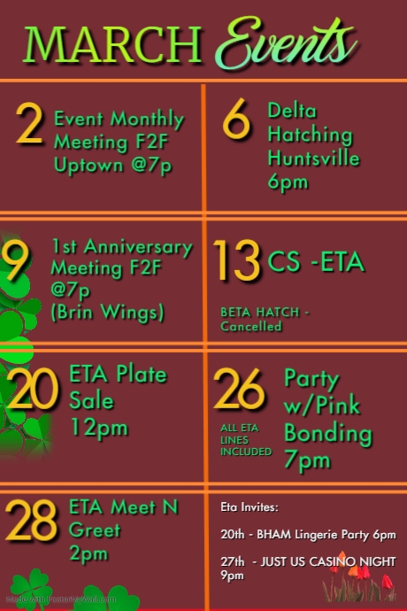 Copy of March Events | PosterMyWall
