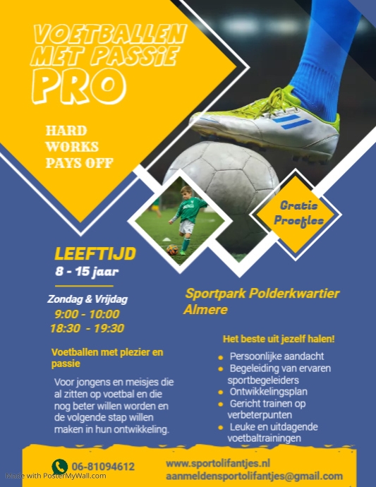 voetballen met passie pro | PosterMyWall