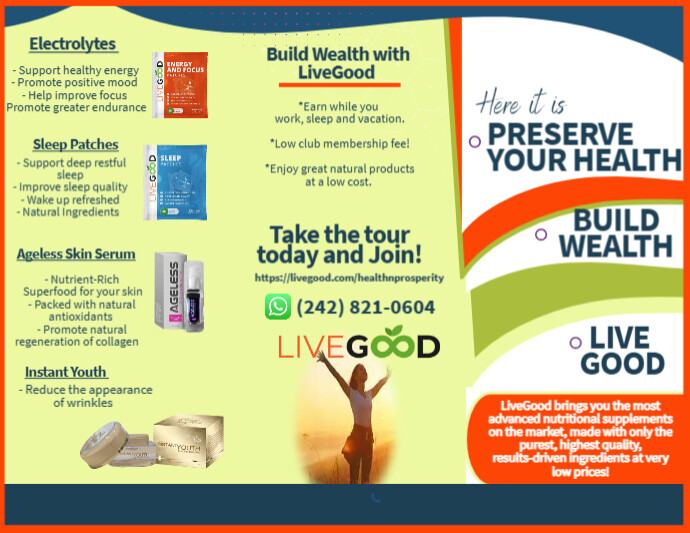 Live Good Brochure Back yvette | PosterMyWall