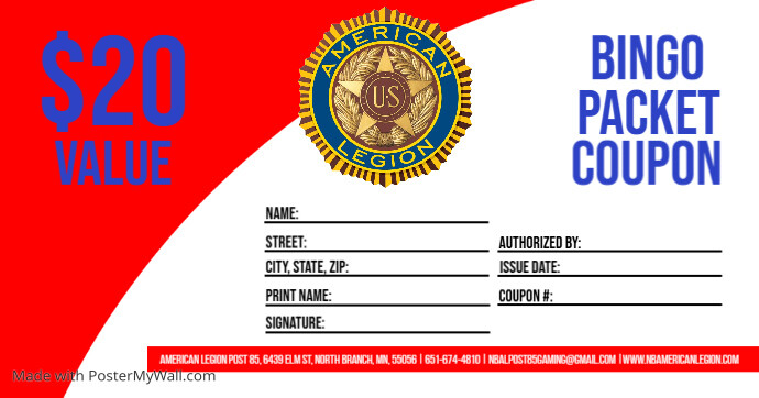 Bingo Packet Coupon | PosterMyWall
