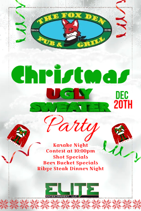Ugly Sweater Flyer | PosterMyWall