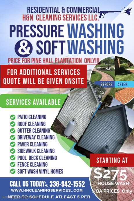 Pressure Washing Services Poster Template (1) | PosterMyWall
