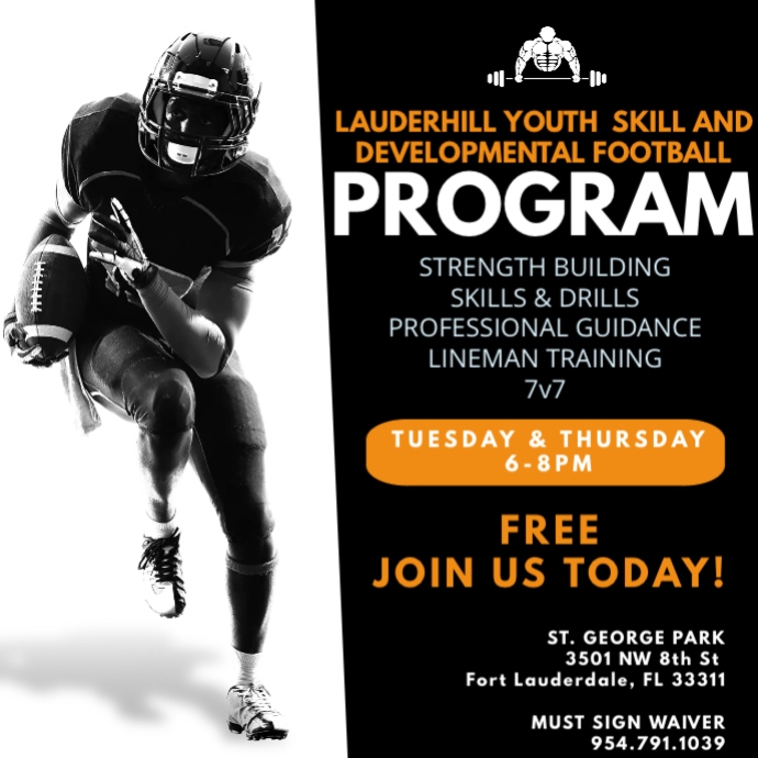 Copy of Copy of Football training | PosterMyWall