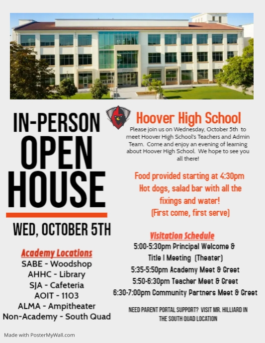 Copy of School Open House Flyer (1) | PosterMyWall