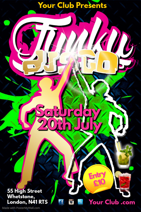 Copy of Funky Disco Flyer | PosterMyWall