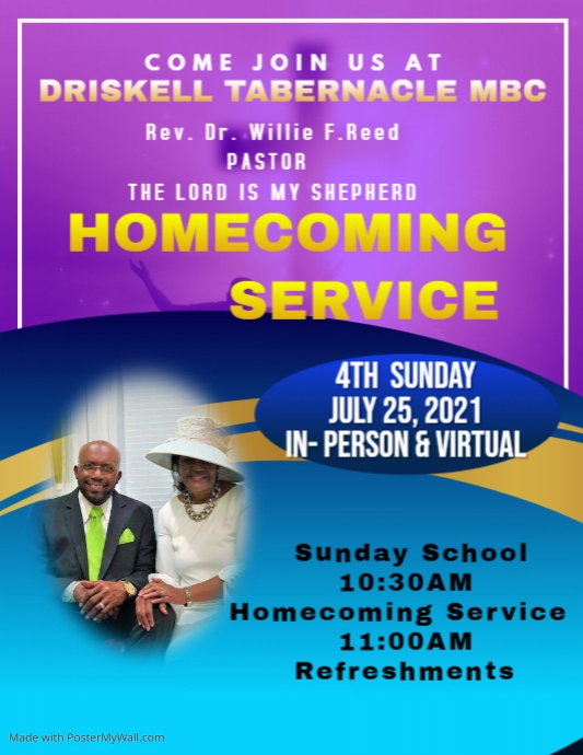 Copy of Homecoming Church Service | PosterMyWall