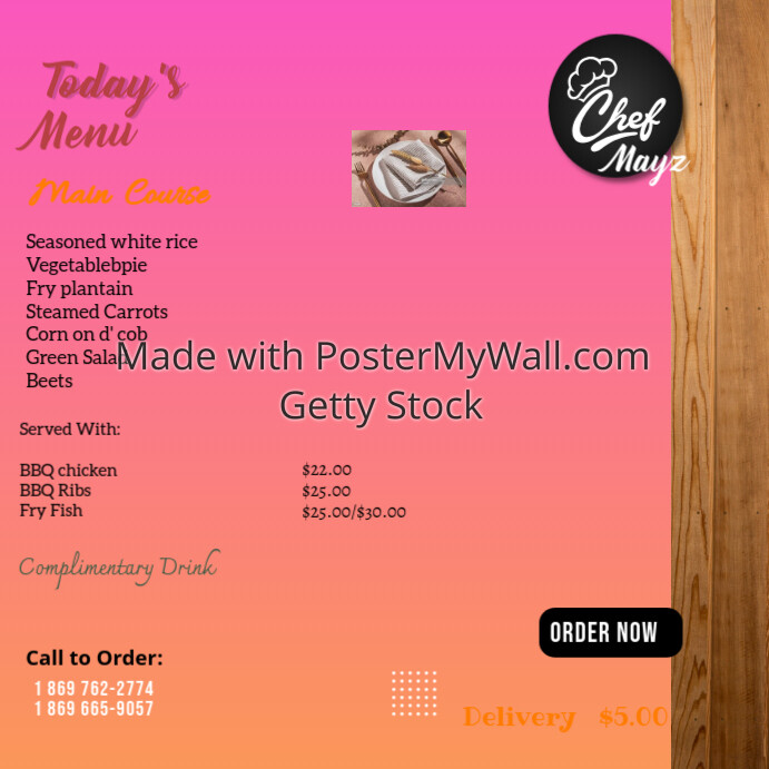 Copy of Food Menu - Restaurant Promo - Restaurant Pos | PosterMyWall
