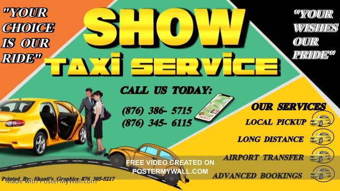 taxi service company poster template | PosterMyWall
