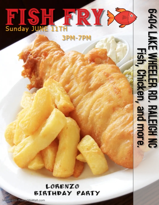 fish fry fried fish flyer | PosterMyWall