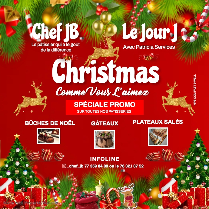 Copy of Promo Christmas Chef JB | PosterMyWall